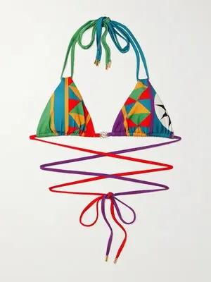 Loewe Printed Triangle Bikini Top - Multi