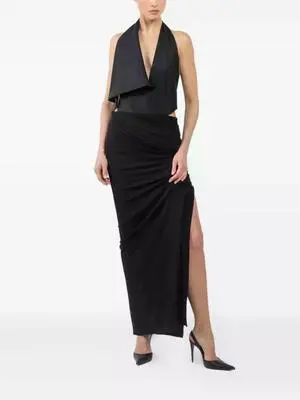 Magda Butrym Draped Halterneck Evening Dress
