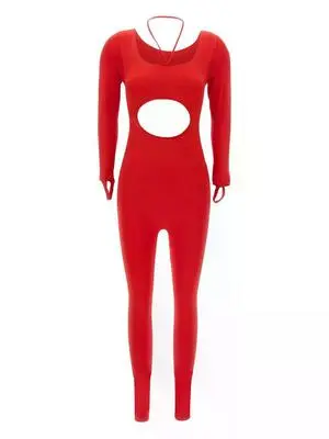 ANDREĀDAMO Sculpting Jersey Jumpsuit - Red