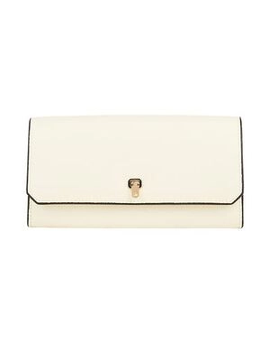 VALEXTRA Woman Wallet Grey Size - Calfskin Ivory