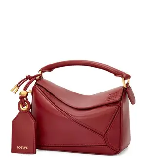 Loewe Loewe X Paula's Ibiza Mini Lambskin Puzzle Top-Handle Bag Red