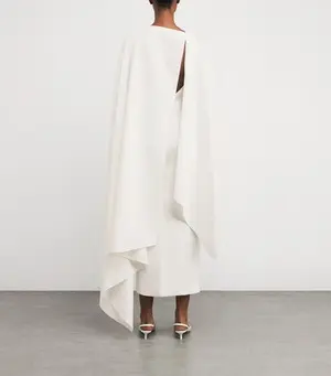 ROKSANDA Cape-overlay Demetria Maxi Dress - Ivory