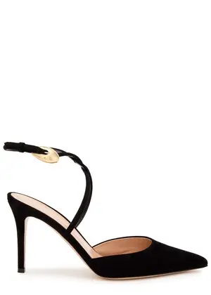 GIANVITO ROSSI 85 Suede Pumps