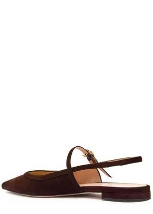 GIANVITO ROSSI Suede Slingback Flats