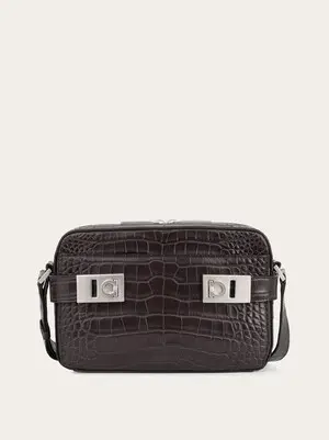 FERRAGAMO East-west Crossbody Bag With Buckle - Brown