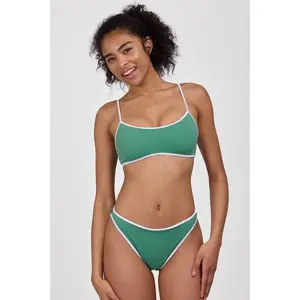 JOLYN Dina Bikini Bottom - Kale & White