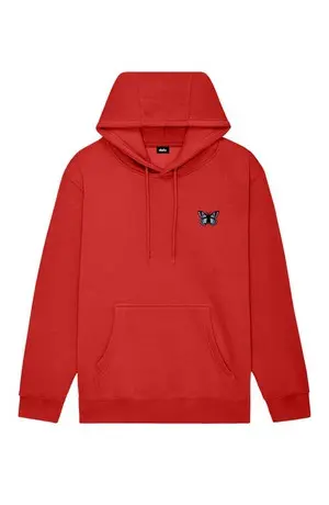 DALIX Butterfly Embroidered Hoodie - Red