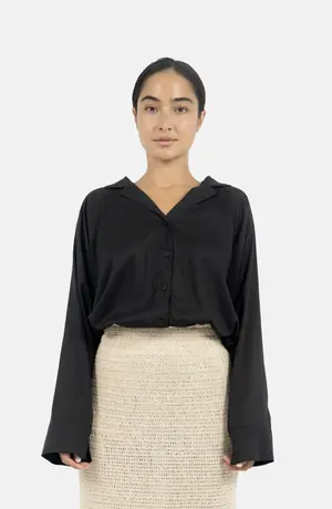 1PEOPLE-US Siena Batwing Sleeve Shirt - Black