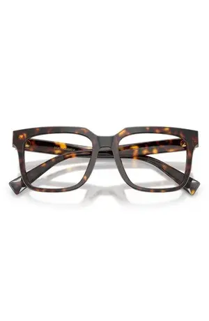 Dolce & Gabbana 51mm Square Eyeglasses - Havana
