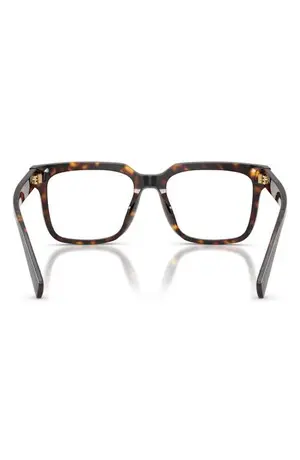 Dolce & Gabbana 51mm Square Eyeglasses - Havana