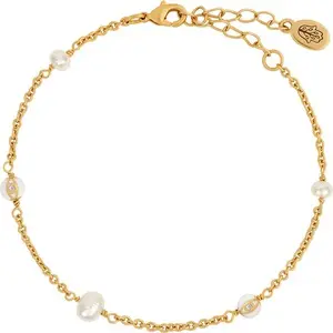 KARMA AND LUCK Pearl Chain Bracelet - Gold/white