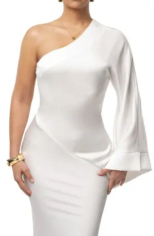 JLUXLABEL Femme Asymmetric Maxi Dress