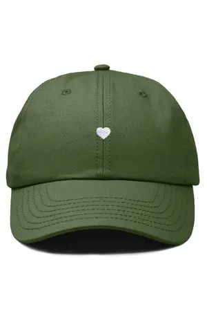 DALIX Dalix Embroidered Heart Dad Cap Olive