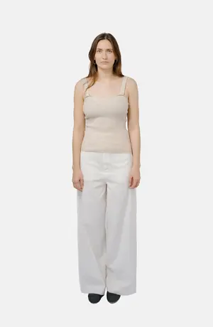 1PEOPLE-US Ulaanbaatar Strap Top - Off White Melange