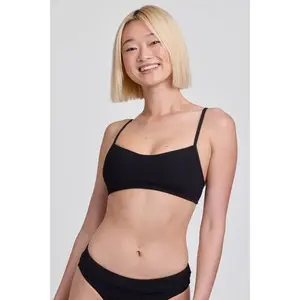 JOLYN Eryn Bikini Top - Black Ribbed