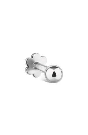 MARIA TASH Ball Threaded Stud Earring - White Gold