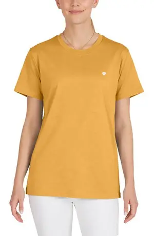 DALIX Heart Jersey Relaxed Tee - Mustard