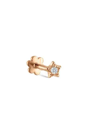 MARIA TASH Diamond Solitaire Single Stud Earring - Rose Gold