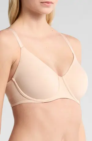 Chantelle Easy Bliss Seamless Unlined Underwire Minimizer Bra - Blush