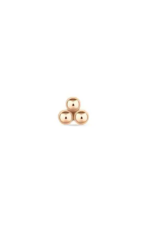 MARIA TASH Ball Trinity Single Threader Stud Earring - Rose Gold