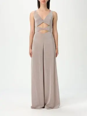 SIMONA CORSELLINI Sleeveless Cut-out Wide-leg Jumpsuit - Pink
