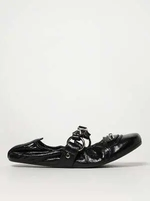 Balenciaga Leather Ballet Flats - Ebony