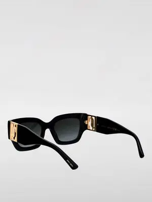 JIMMY CHOO Rectangular Frame Sunglasses With Gold Tone Detail