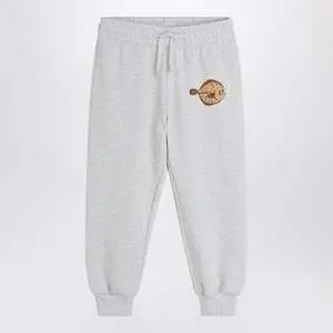 MINI RODINI Gray Jogging Pants With Flundra Print