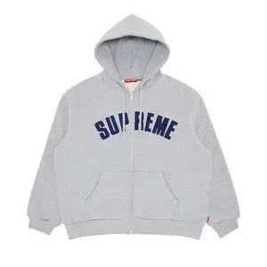 Supreme Arc Thermal Zip Up Hooded Sweatshirt - Grey