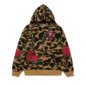 A BATHING APE X Anti Social Social Club Full Zip Hoodie - Yellow