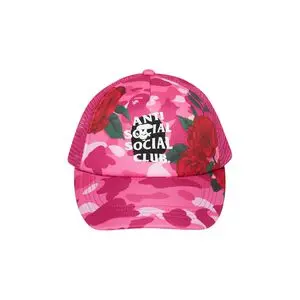 A BATHING APE X Anti Social Social Club Mesh Cap - Pink