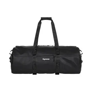 Supreme Leather Duffle Bag - Black