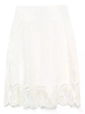 Simkhai Embroidered Midi Skirt