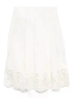 Simkhai Embroidered Midi Skirt