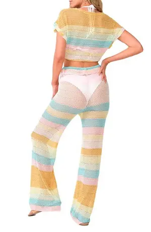 PQ SWIM Bree Open Stitch Tie Waist Pants