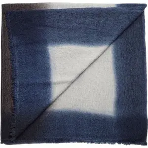 STUDIO VARIOUSLY Handloom Handspun Merino Throw - Blue