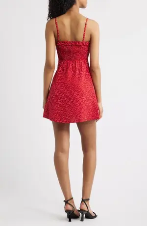 Princess Polly Love Birds Print Sleeveless Mini Dress