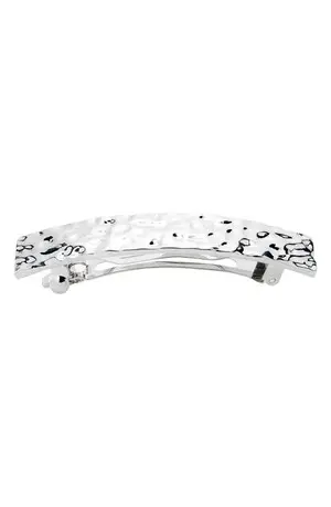 L. Erickson Alia Hammered Barrette - Silver