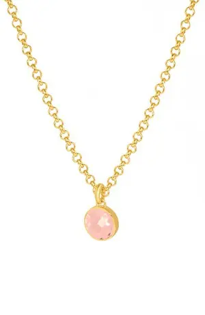 DEAN DAVIDSON Signature Morganite Doublet Pendant Necklace - Gold/ Morganite