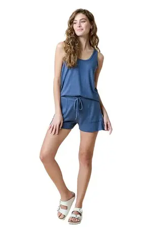 SOFTIES Dream Jersey Tank Top With Shorts Set - Indigo