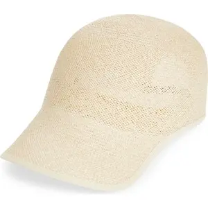 RENÉ MANTILLA, NEW YORK René Mantilla Toquilla Straw Baseball Cap - Natural