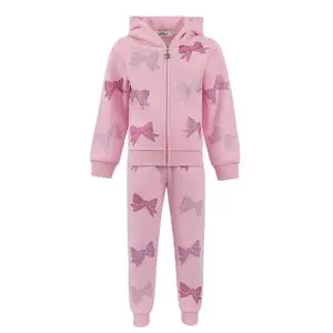 LOLA + THE BOYS Crystal Bow Jogger Set