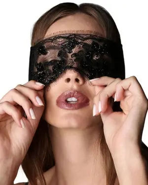 Kiki De Montparnasse Lace Beaded Blindfold