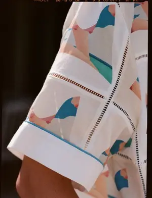 TOMBOLO Seascape Drop-out" Patchwork Shirt