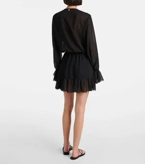 BANANHOT Bellen Ruffled Mini Dress - Black