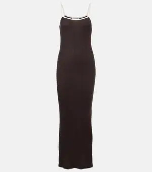 AYA MUSE Jersey Slip Dress - Brown