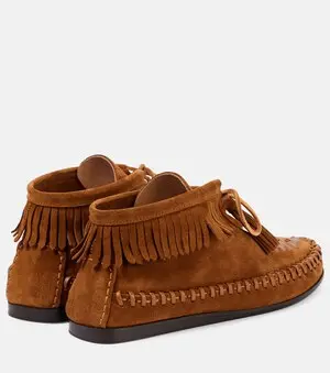 Isabel Marant Étoile Felsa Fringed Suede Ankle Boots - Brown