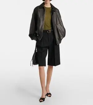 GIANVITO ROSSI Suede-trimmed Organza Mules