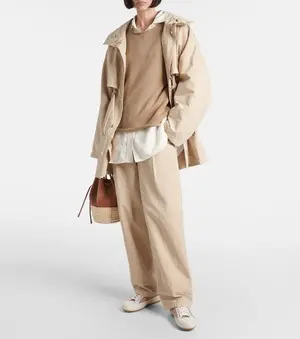 TOD'S Leather-trimmed Tweed Sneakers - Neutrals