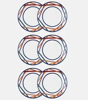Missoni Nastri Set Of 6 Ceramic Soup Plates - Multicoloured
